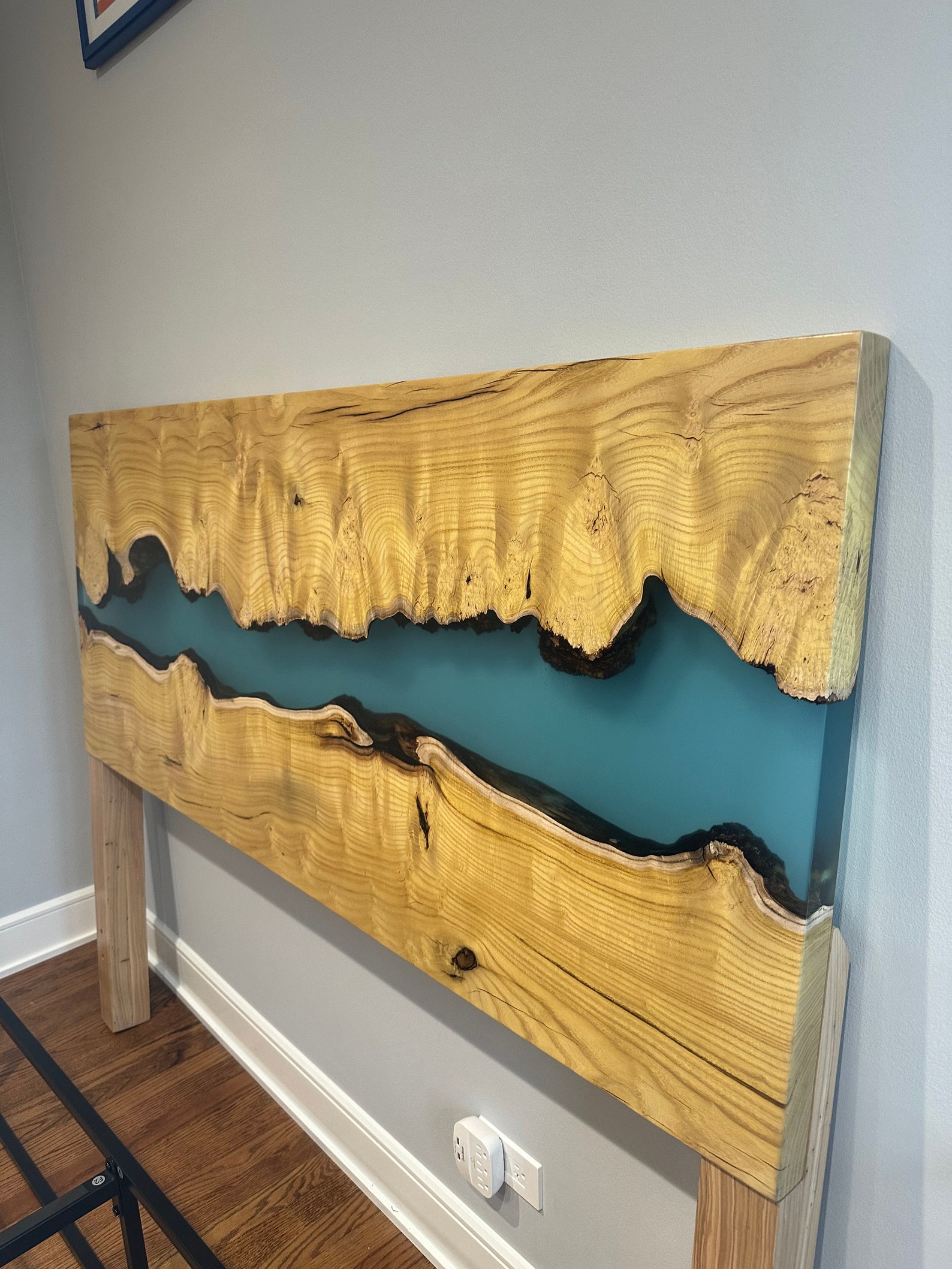 Wood/ Epoxy Resin Headboard - Etsy