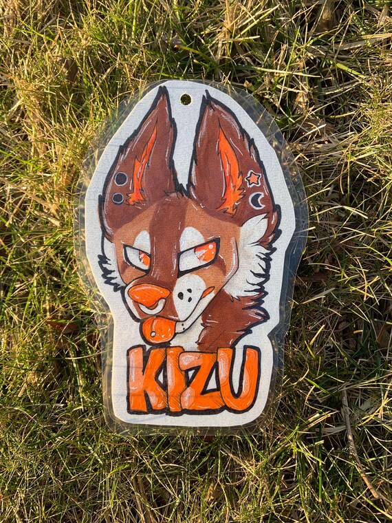 Hand Drawn Fursuit/fursona Badge Commission free Shipping | Etsy Ireland