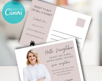 Real Estate Postcards Realtor Neighbor Postcard Realtor - Etsy
