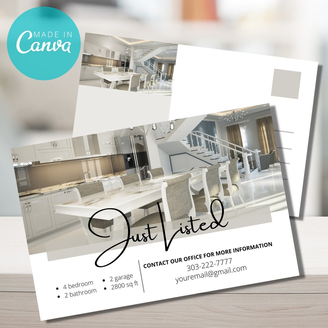 Just Listed Real Estate Postcards, Real Estate Postcard Template ...