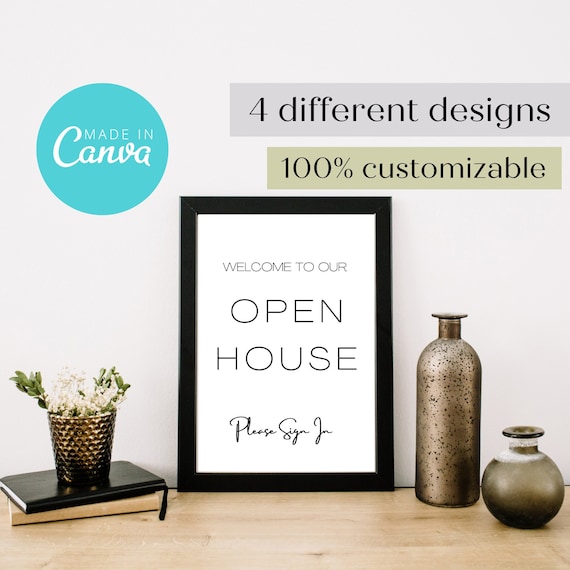 Real Estate Open House Welcome Sign Open House Template | Etsy