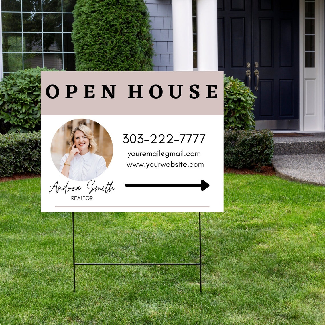 Open House Yard Sign, Real Estate Open House, Open House Template ...
