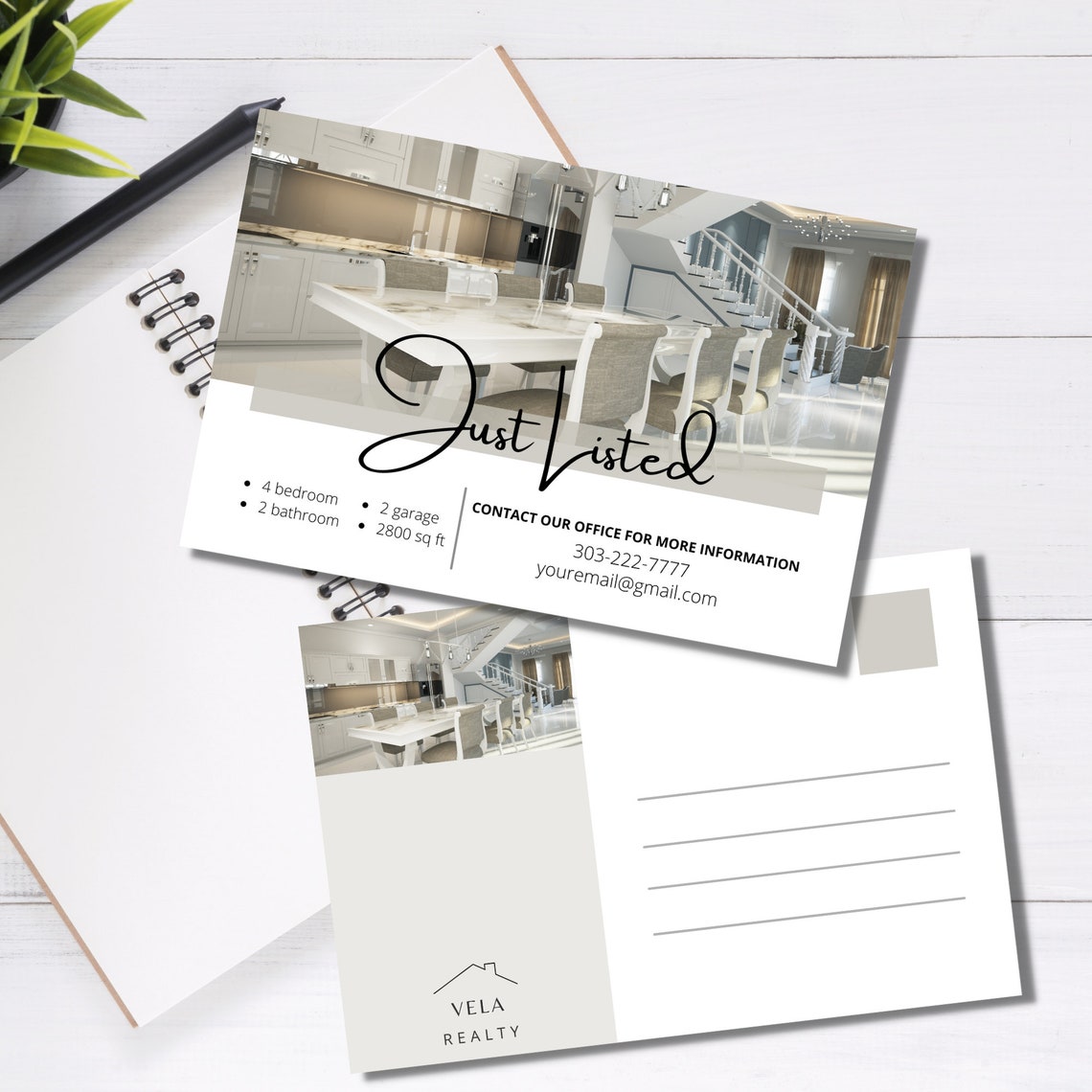 Just Listed Real Estate Postcards, Real Estate Postcard Template ...