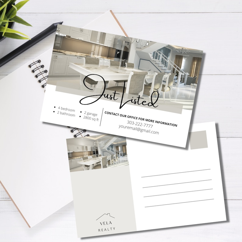 Just Listed Real Estate Postcards, Real Estate Postcard Template ...