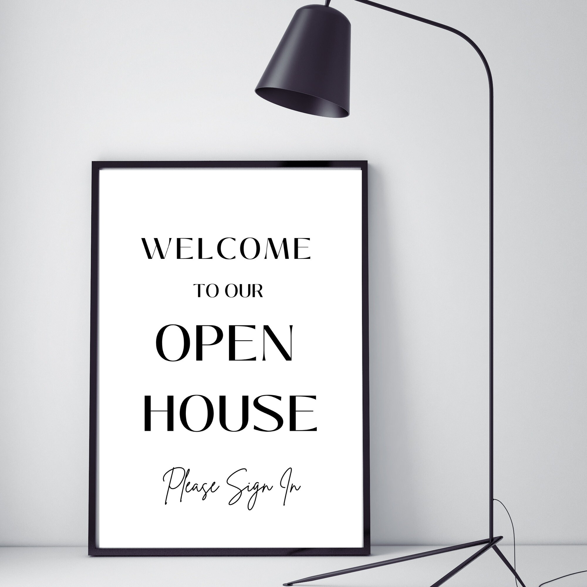 Real Estate Open House Welcome Sign, Open House Template, Realtor ...