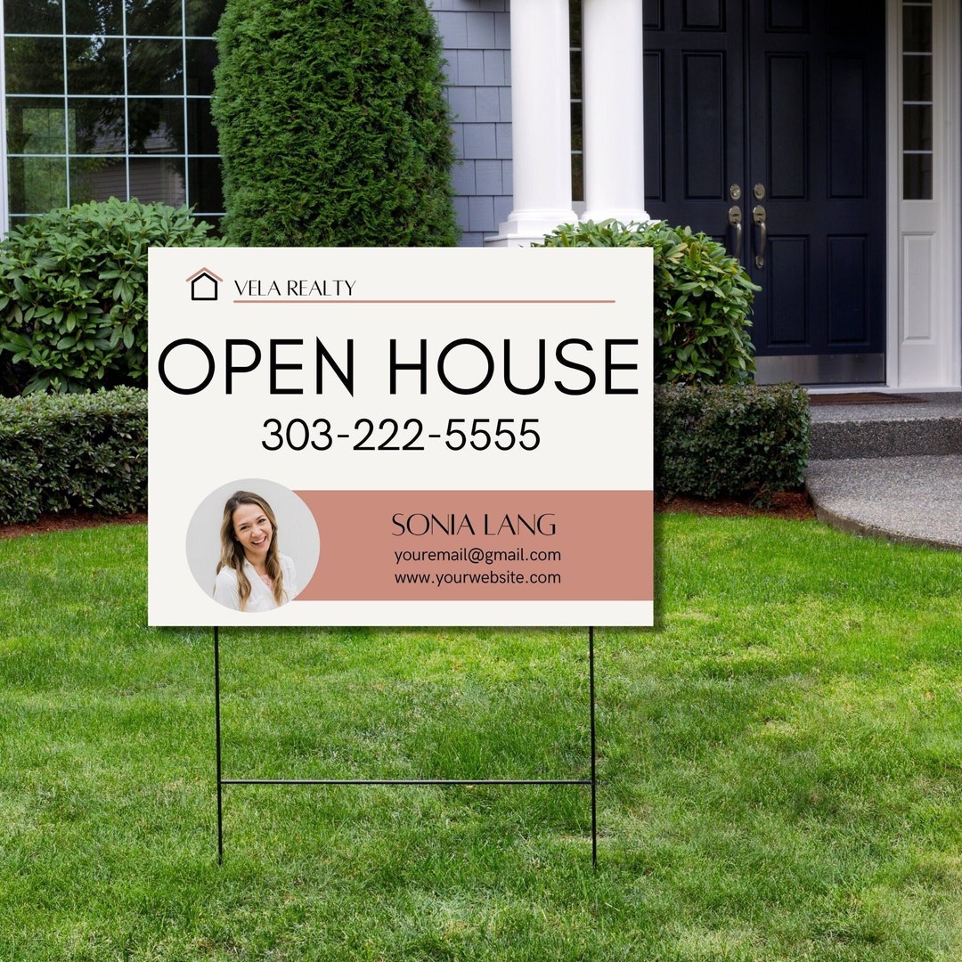 Open House Yard Sign, Real Estate Open House, Open House Template ...