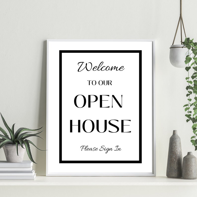 Real Estate Open House Welcome Sign, Open House Template, Realtor ...