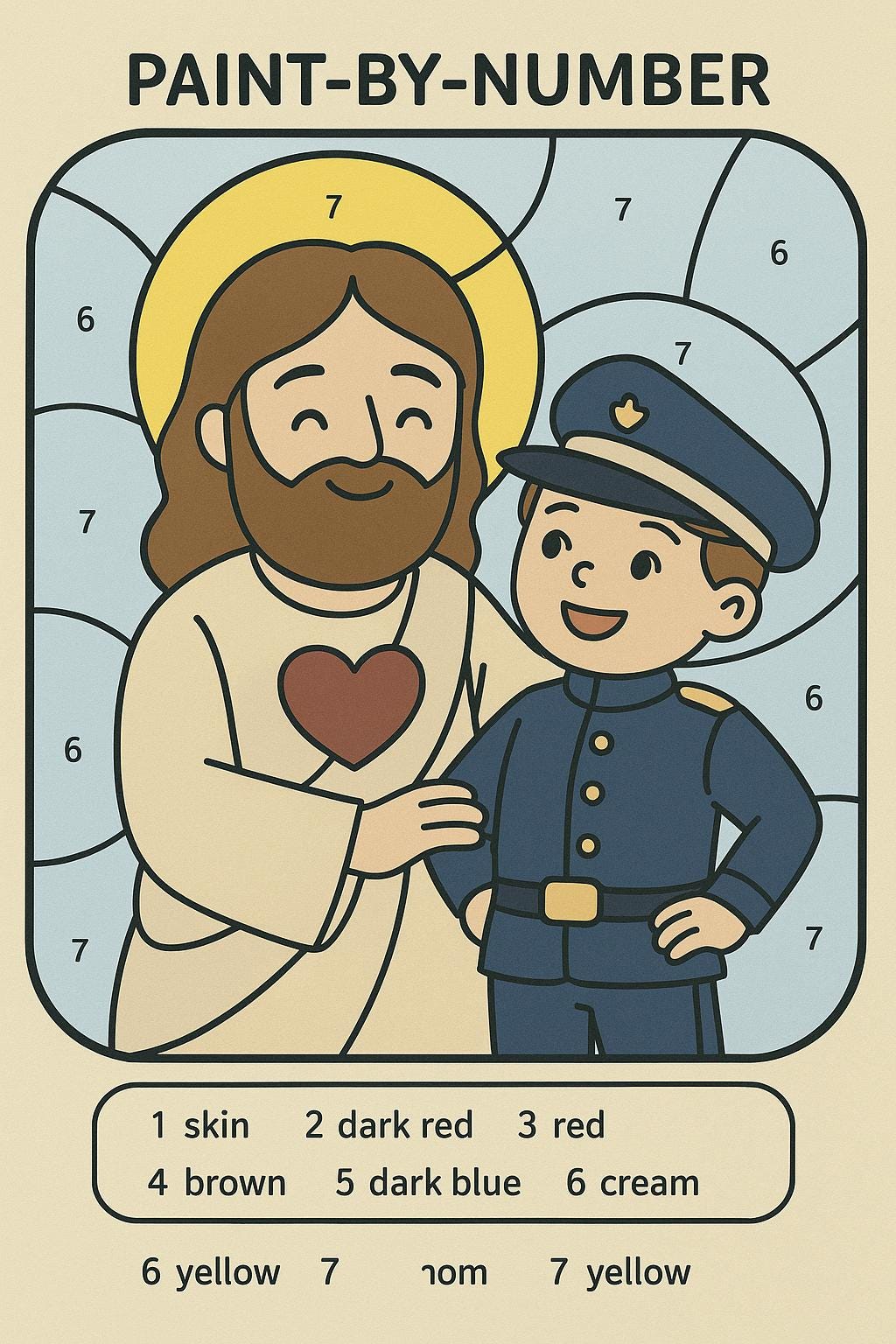 Digital Download - Christian Paint-by-number - Bible Coloring Page - Etsy