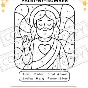 Digital Download - Christian Paint-by-number - Bible Coloring Page - Etsy
