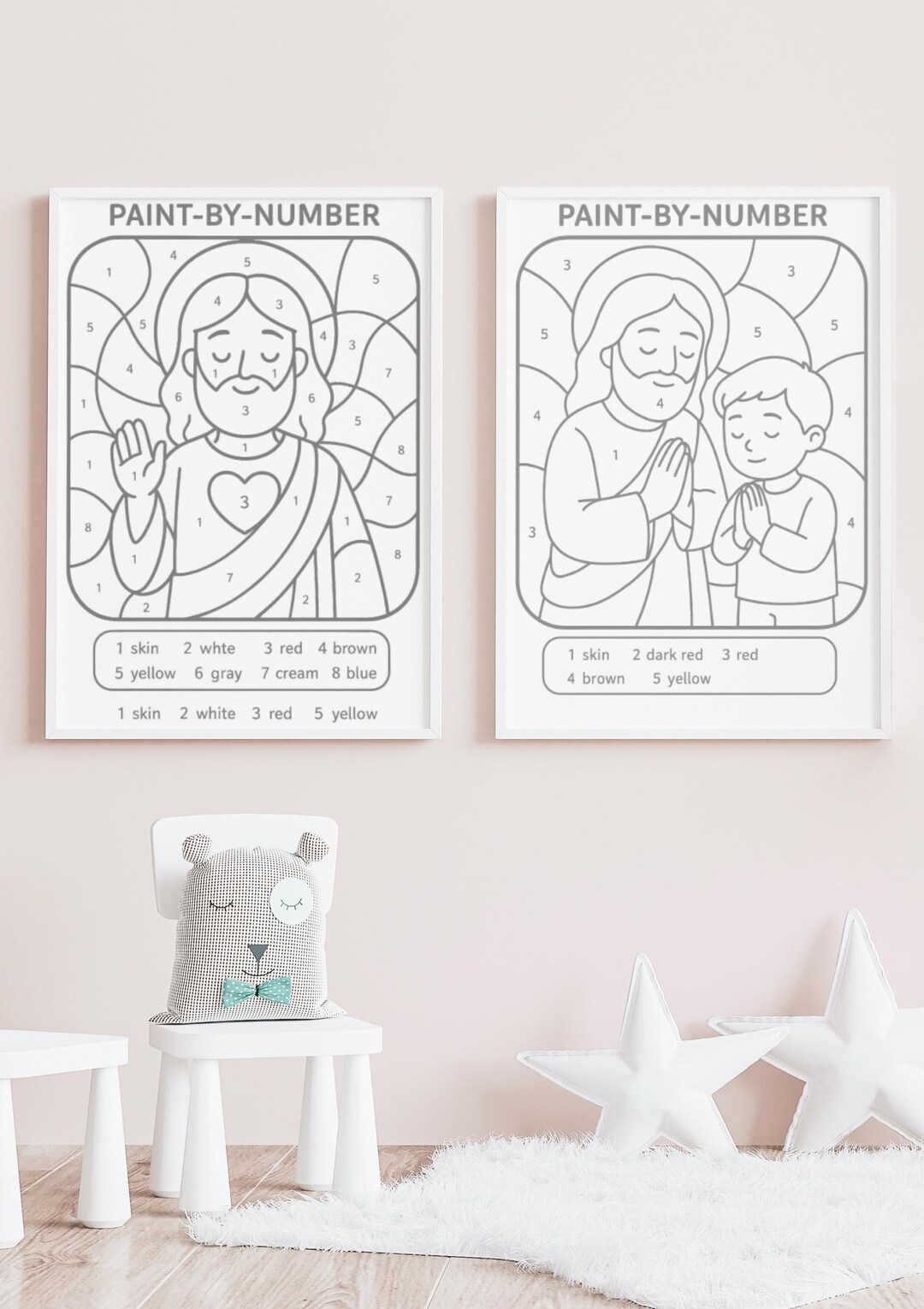 Digital Download - Christian Paint-by-number - Bible Coloring Page - Etsy