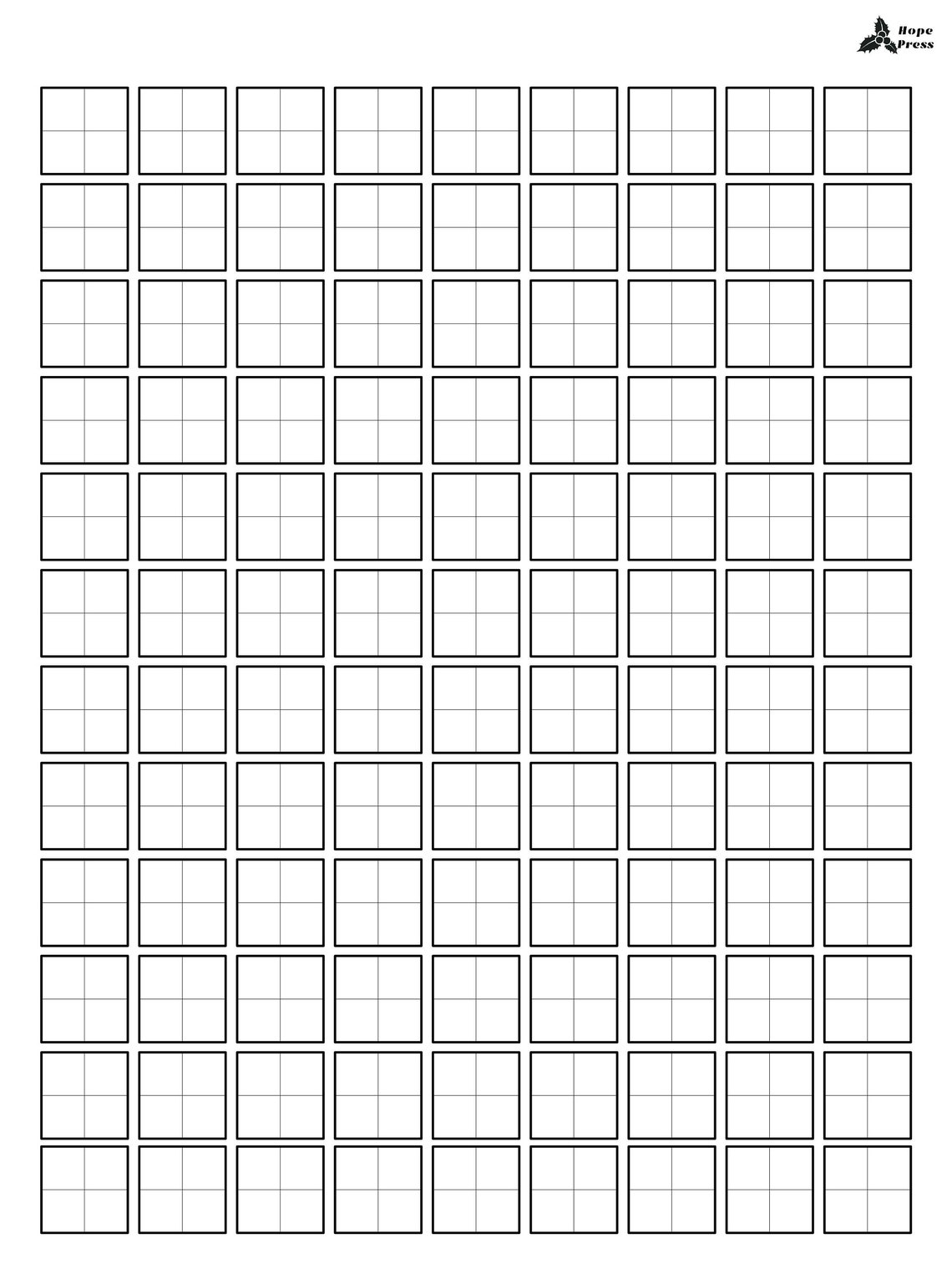 Writing Practice Paper Printable Pdfchinese Japanese Korean