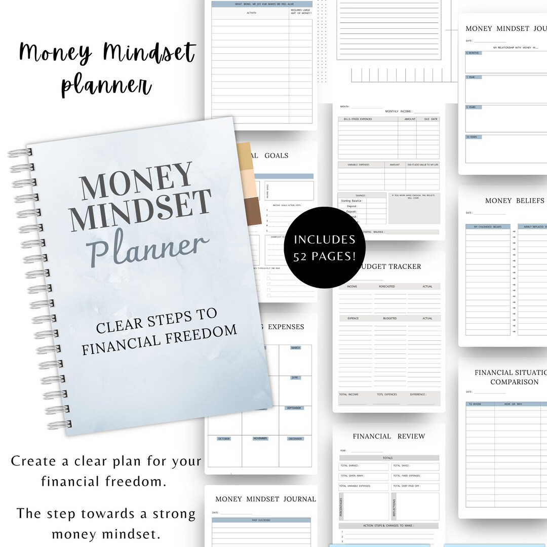 Money Mindset Journal Digital Download Printable Journal Achieve Your ...