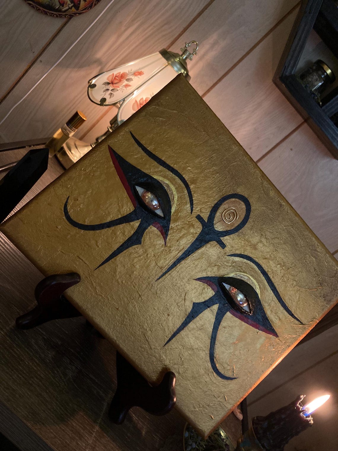 Eye of Rah and Horus Paper Machè Painting - Etsy