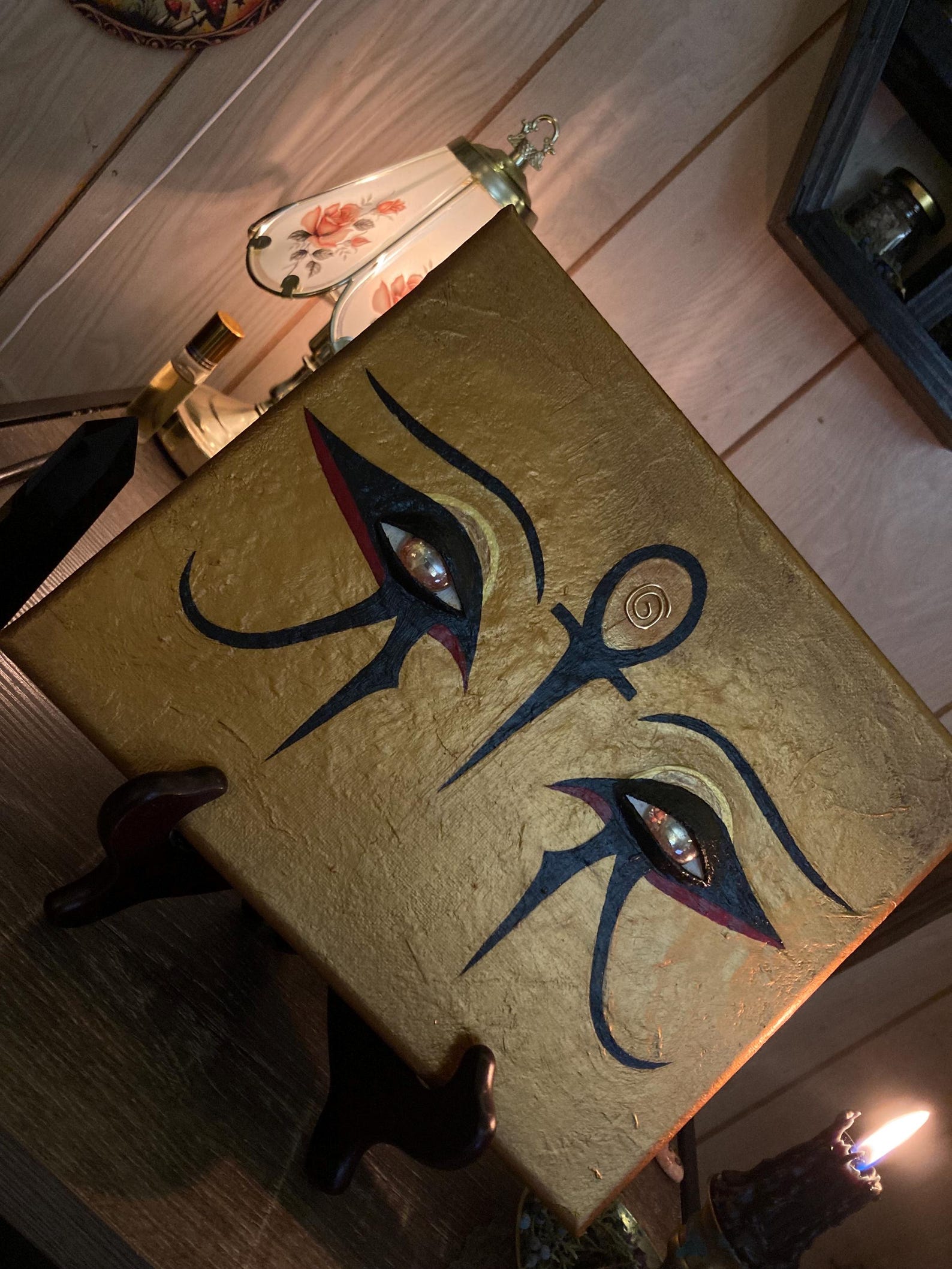 Eye of Rah and Horus Paper Machè Painting - Etsy