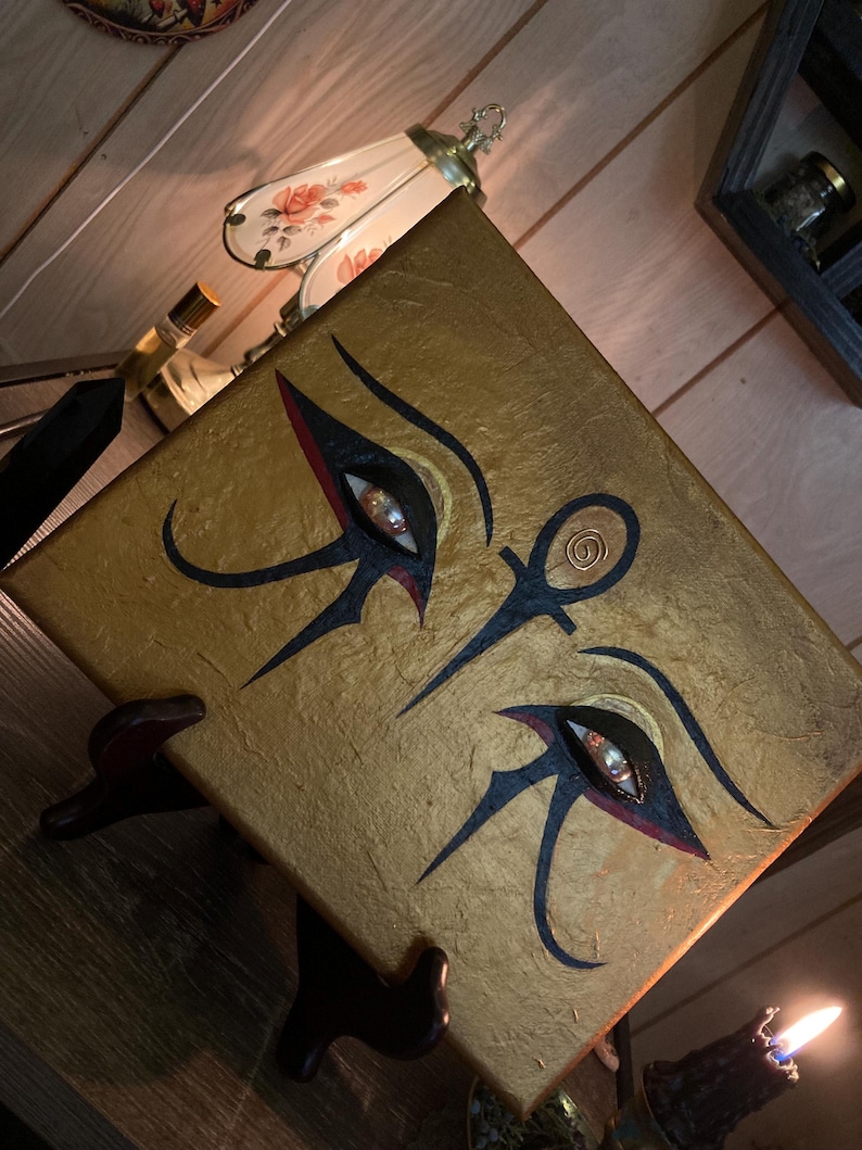 Eye of Rah and Horus Paper Machè Painting - Etsy