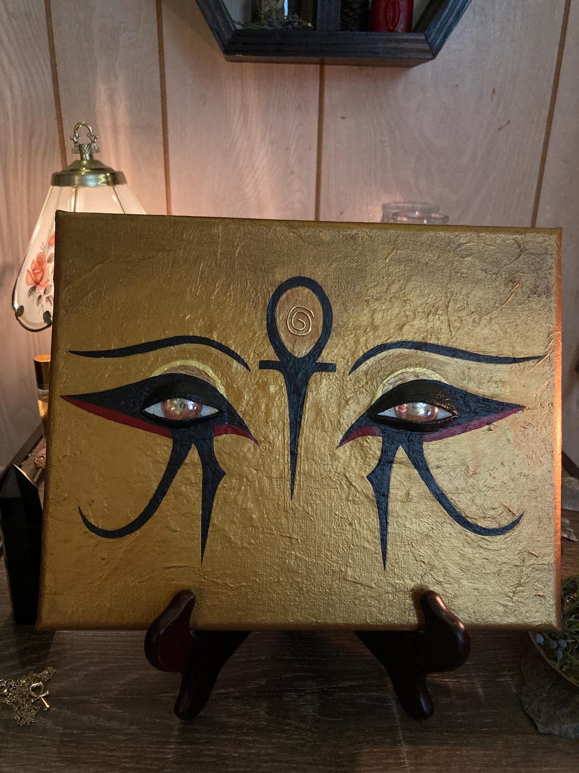 Eye of Rah and Horus Paper Machè Painting - Etsy