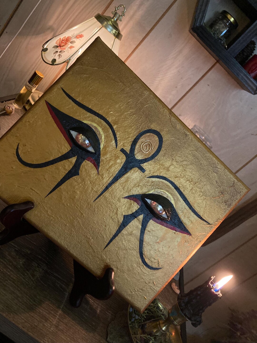 Eye of Rah and Horus Paper Machè Painting - Etsy