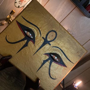 Eye of Rah and Horus Paper Machè Painting - Etsy
