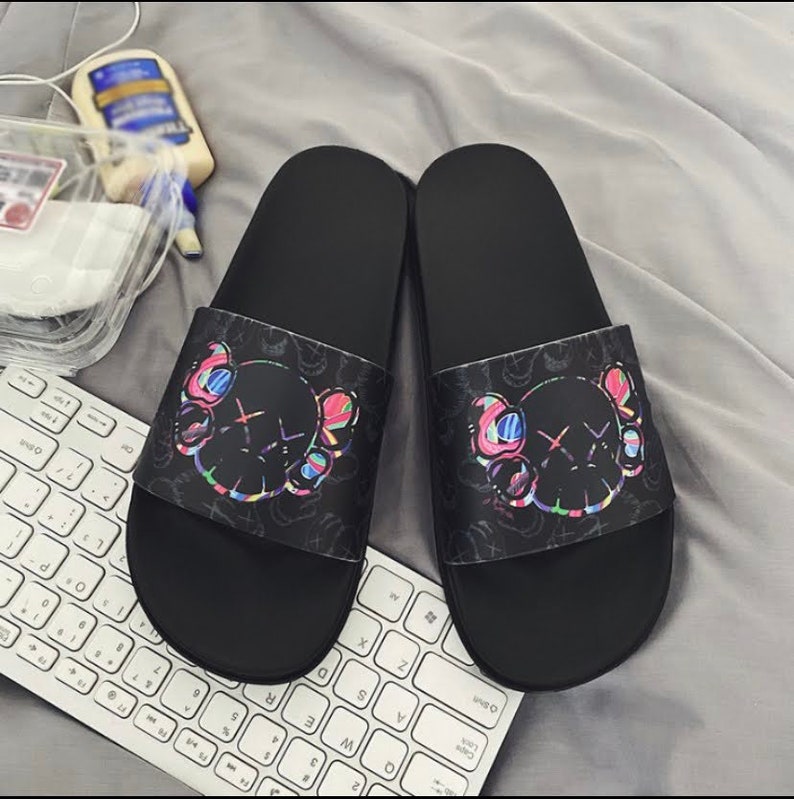 Kaws Slides, Comfy Slides, Slides for Men Slides, Outdoor Slides - Etsy