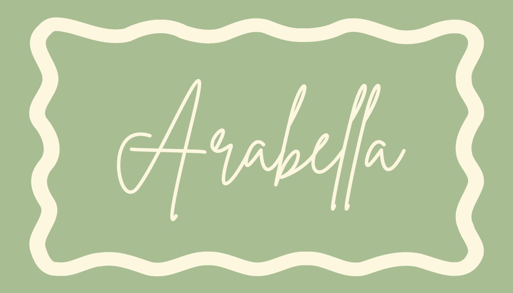 Sage Green Place Card Template With Squiggle Border | Scalloped Border ...