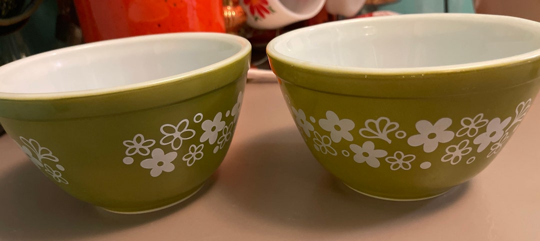 Pyrex Oven Ware Avocado Green Daisy Pattern - Etsy