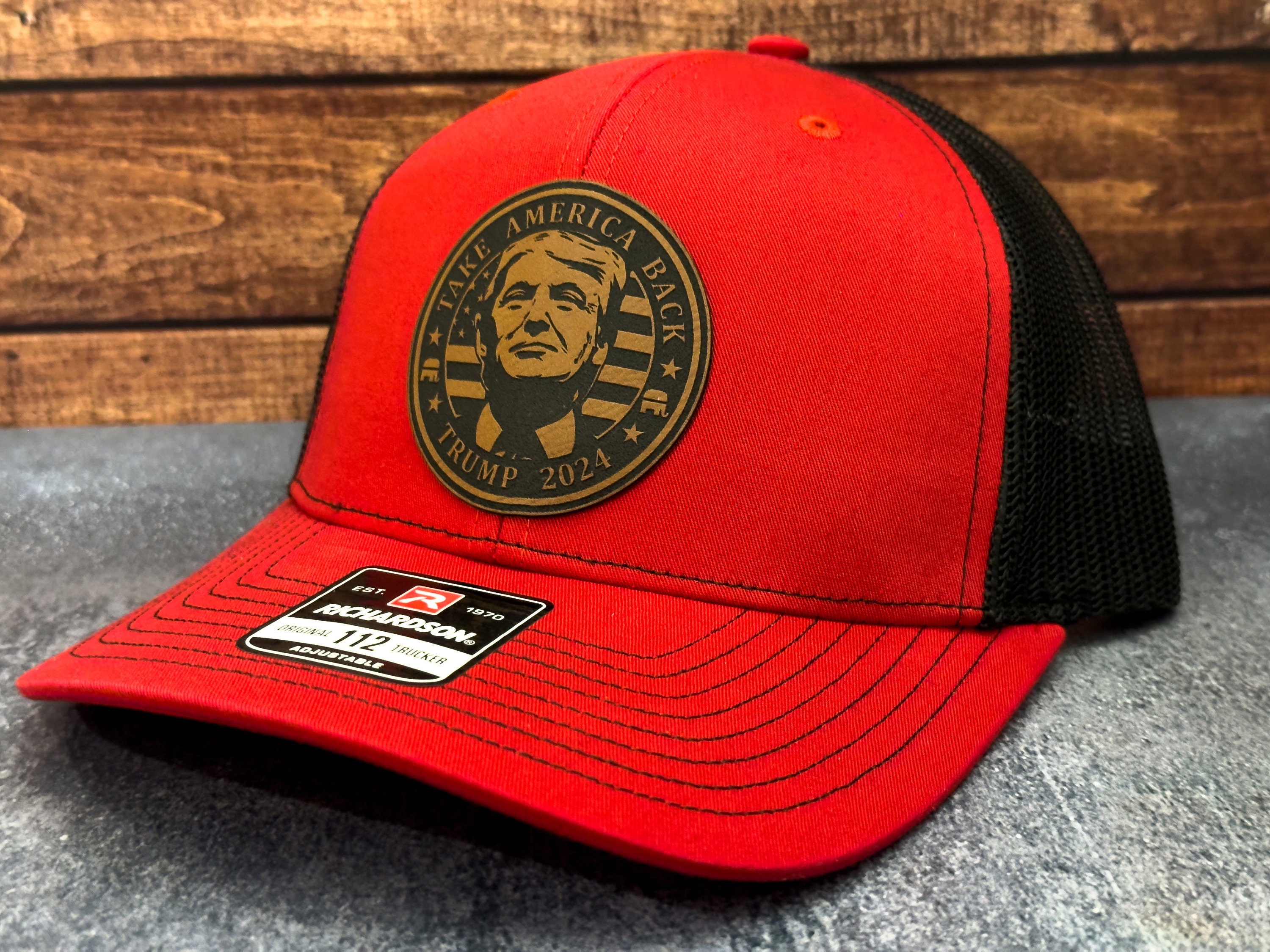 Donald Trump Take America Back Leather Patch Hat Republican Custom Hat ...