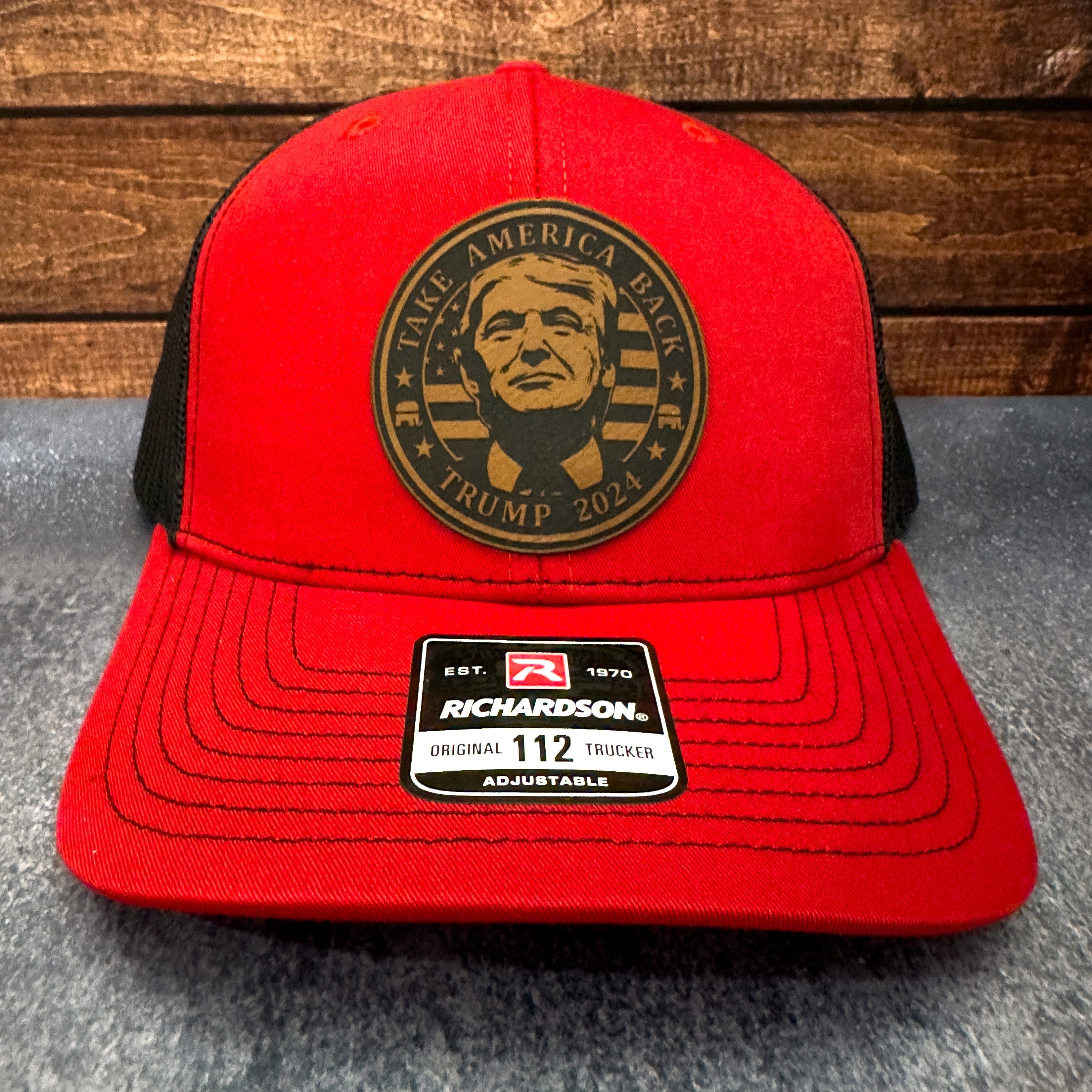 Donald Trump Take America Back Leather Patch Hat Republican Custom Hat ...