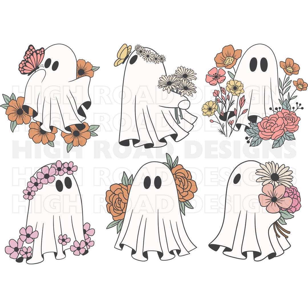 Floral Ghost Coquette Halloween Ghosts, Halloween Png, Coquette Png ...