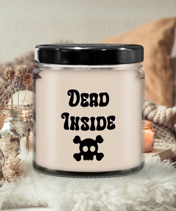 Dead Inside Goth Halloween 9oz Candlecandle for Giftscented - Etsy