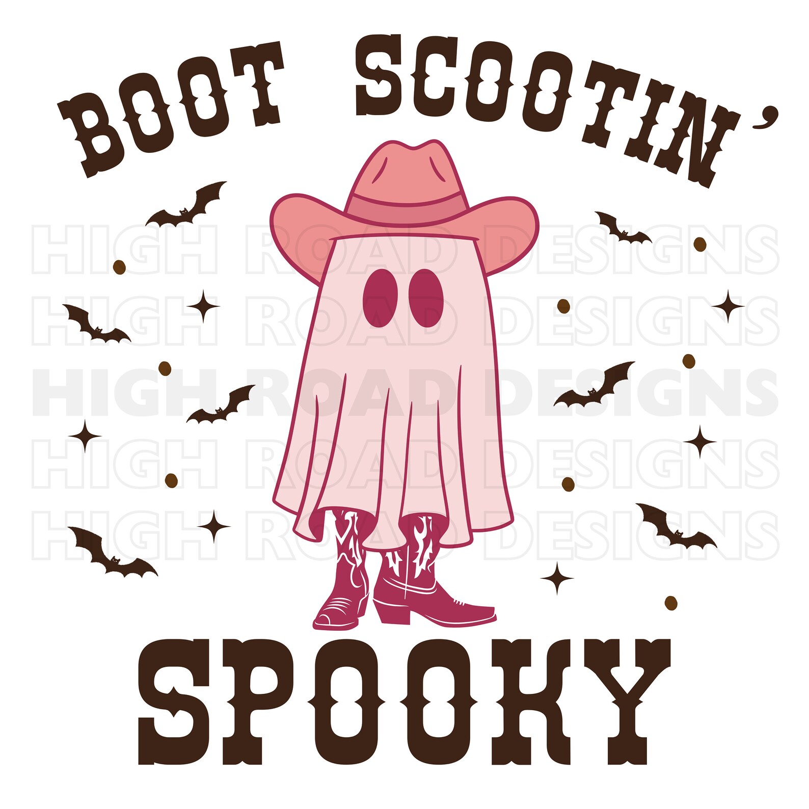 Boot Scootin' Spooky PNG, Halloween Png, Western Png, Cute Ghost Png ...