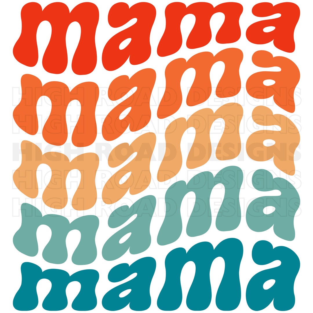 Mama Retro Groovy Wave Sunset, Mama Png, Retro Png, Cute Png, Sticker ...