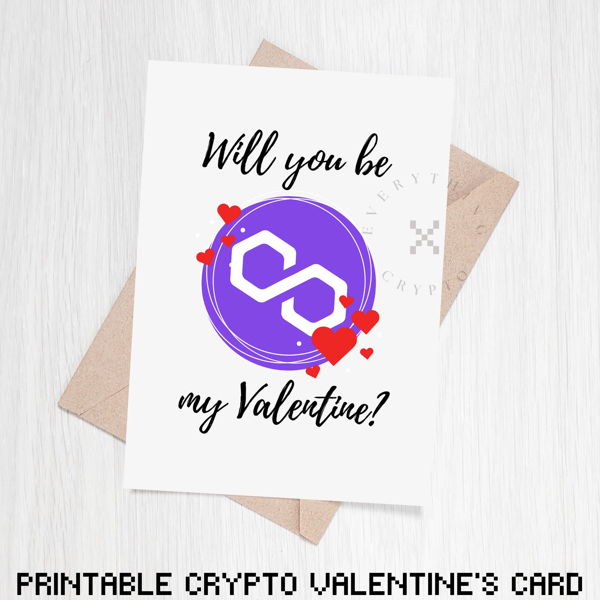 POLYGON MATIC Valentines Day Card for Him POLYGON Valentines Card ...