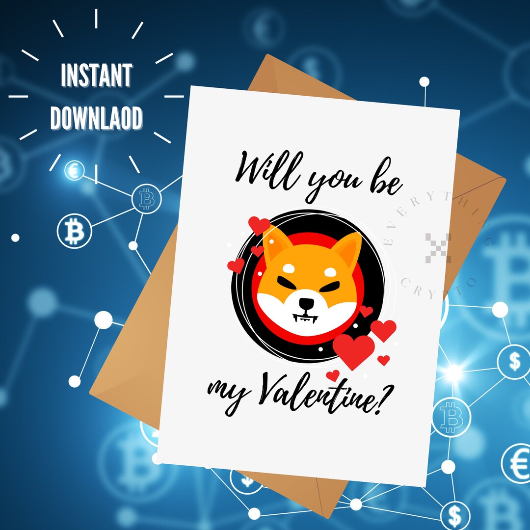 SHIBA INU Valentines Day Card for Him Shiba Inu Valentines Card ...