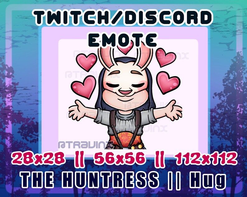 Huntress Emote Set 7 Cute Dead by Daylight Killer Twitch & Discord ...