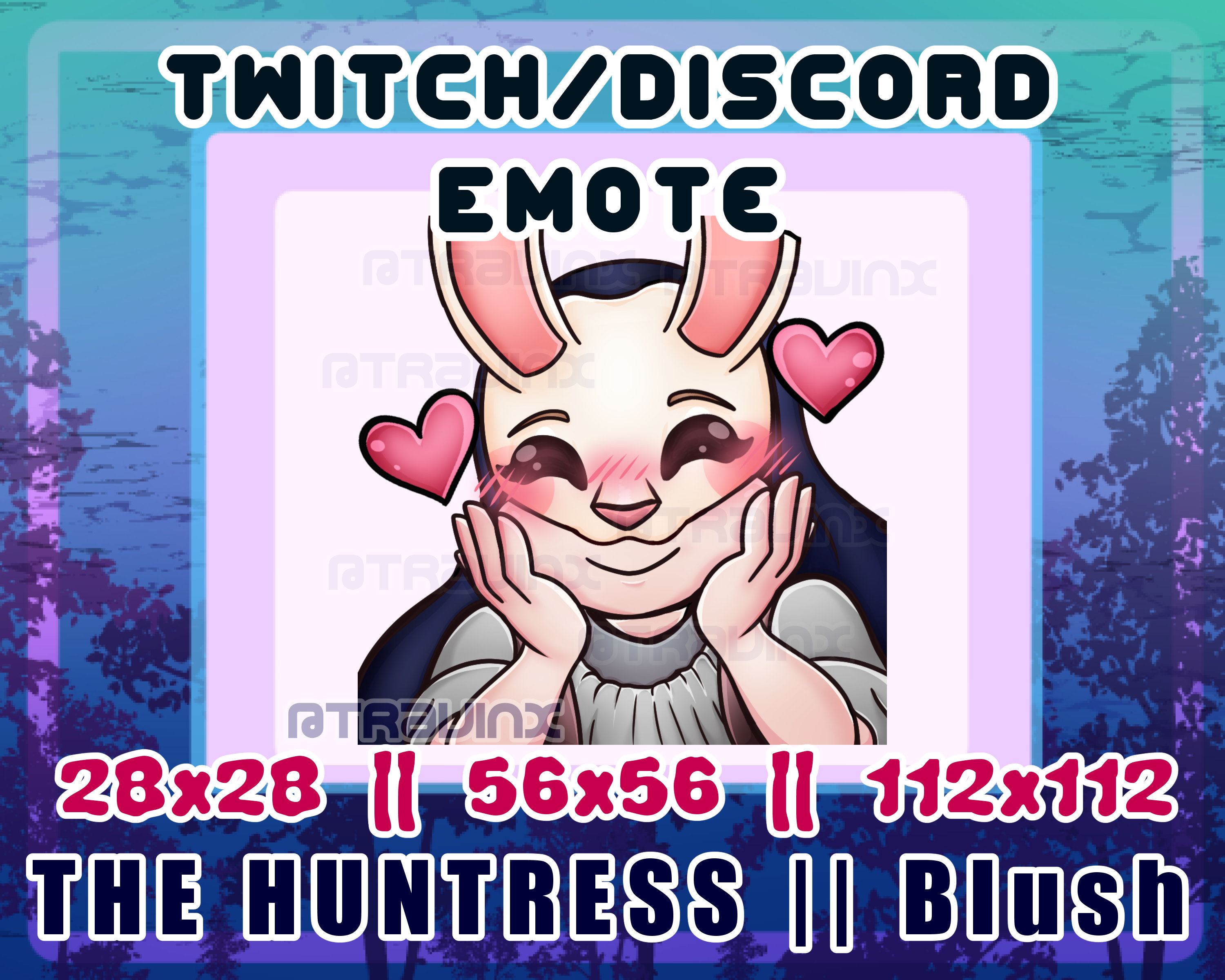 Huntress Blush Emote Cute Dead by Daylight Killer Twitch & Discord ...
