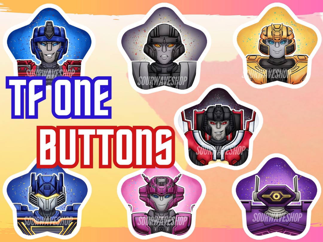 Transformers One Holographic Star Buttons - Etsy