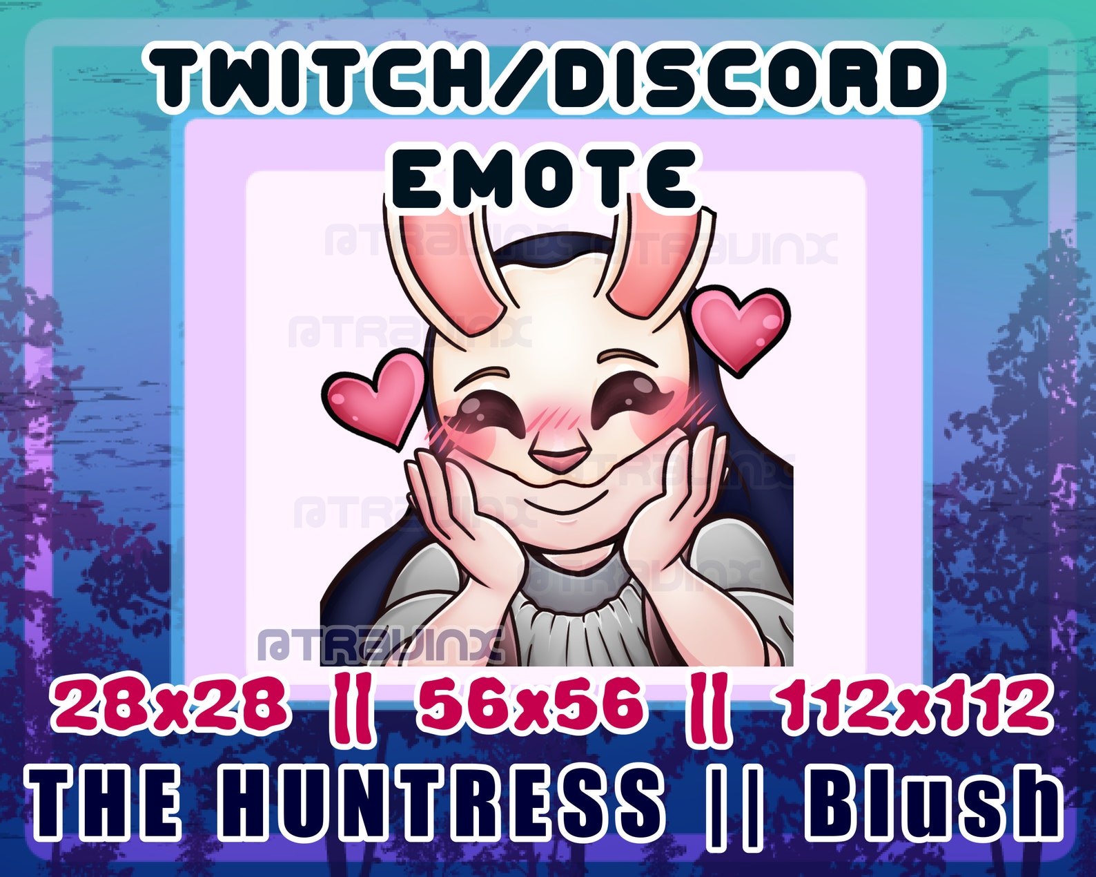 Huntress Emote Set || 7 Cute Dead by Daylight Killer Twitch & Discord ...