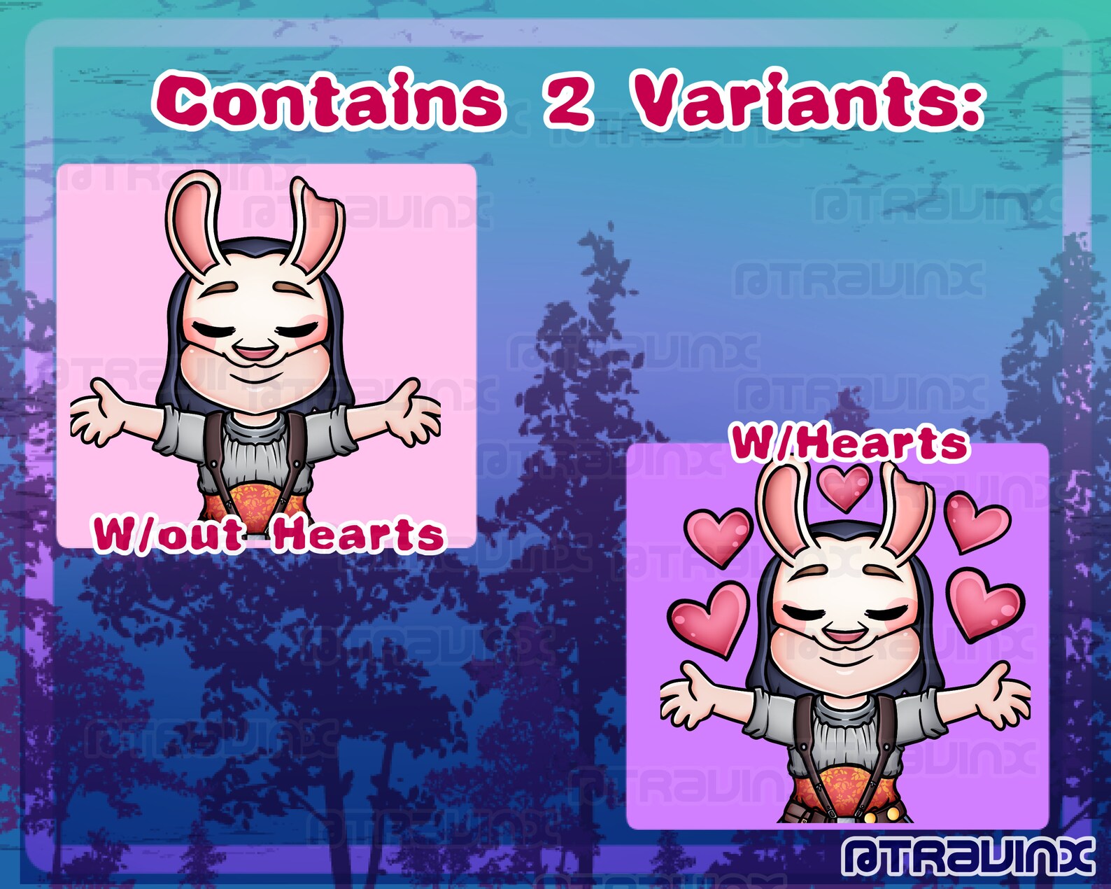 Huntress Emote Set || 7 Cute Dead by Daylight Killer Twitch & Discord ...