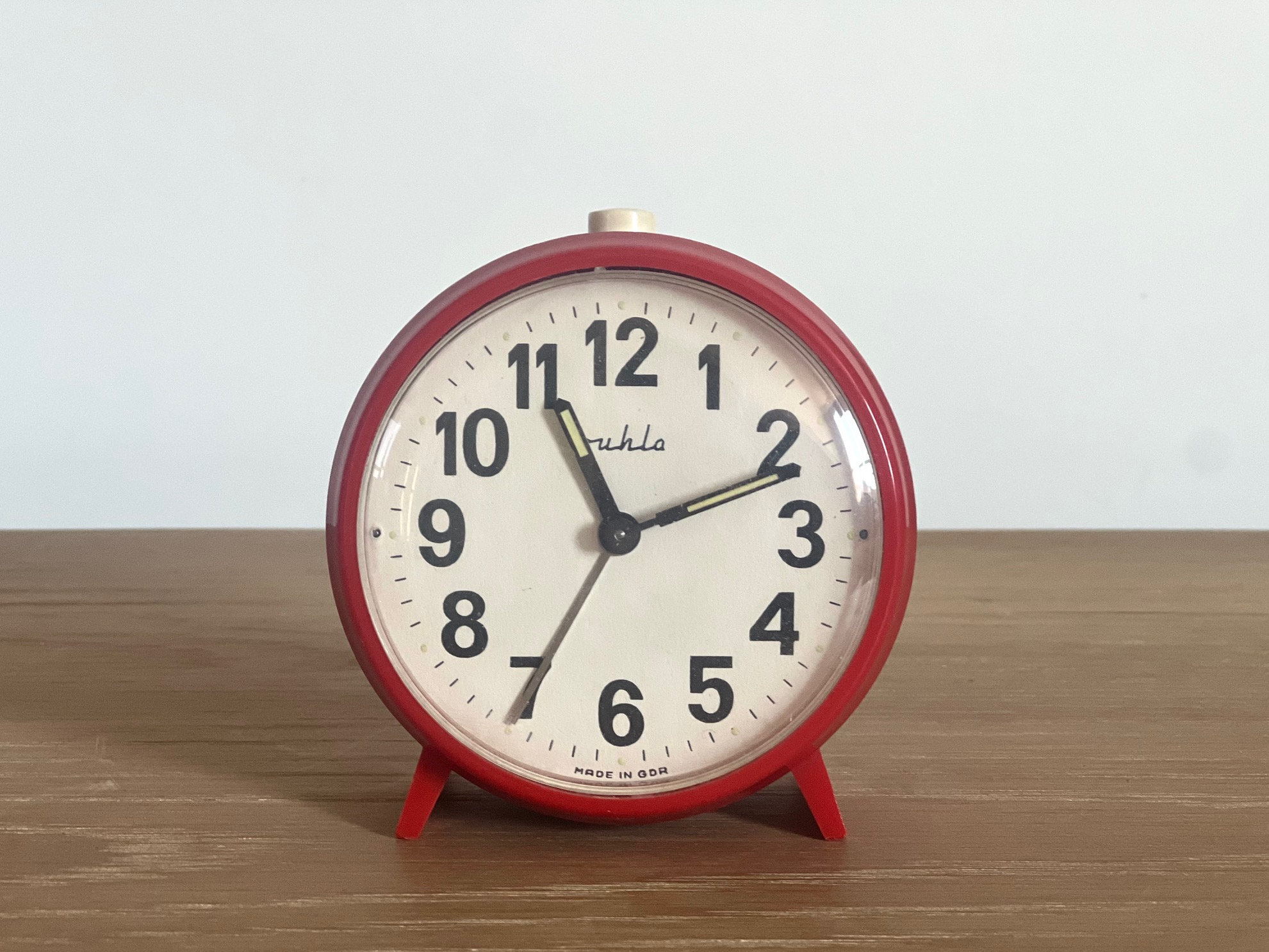 Vintage Mid Century Clock by Ruhla // Made in GDR // Retro Desk Shelf ...