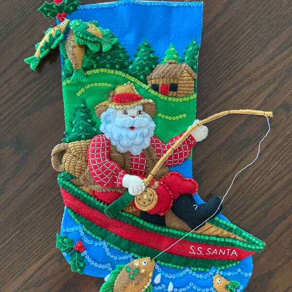 Fishing Santa - Etsy