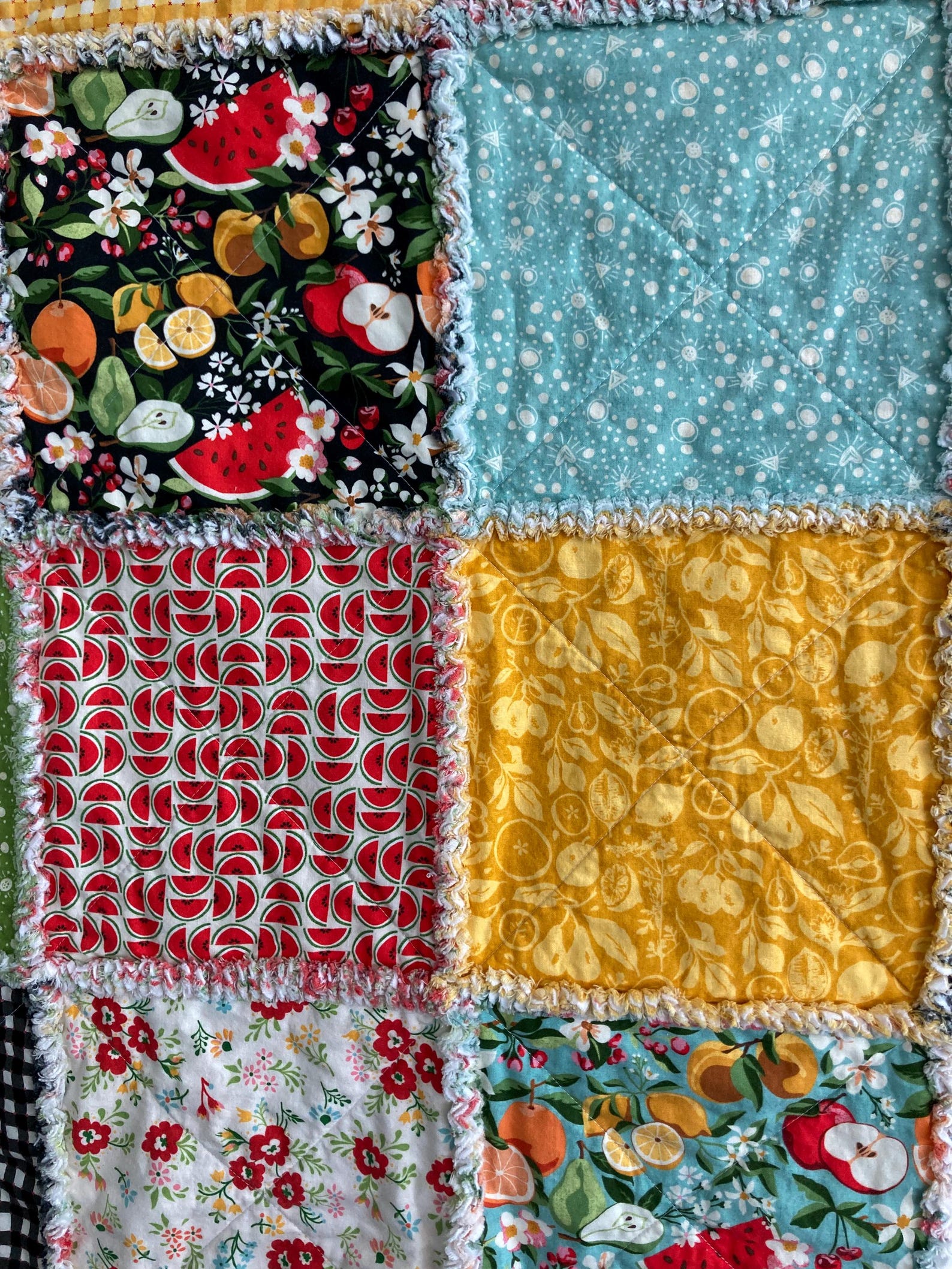 Fruit Loop Rag Quilt - Etsy