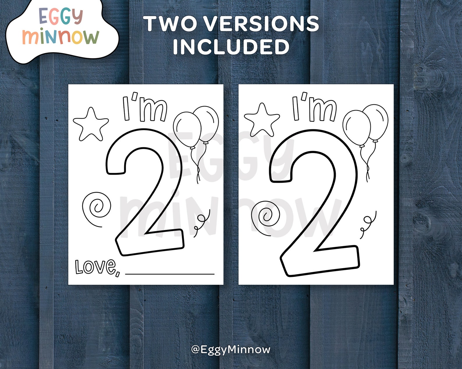 I'm 2 | Coloring Sheets for 2-year-old Kid | Toddler Child Coloring ...