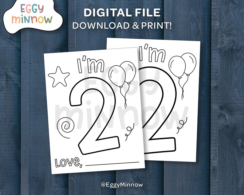 I'm 2 | Coloring Sheets for 2-year-old Kid | Toddler Child Coloring ...