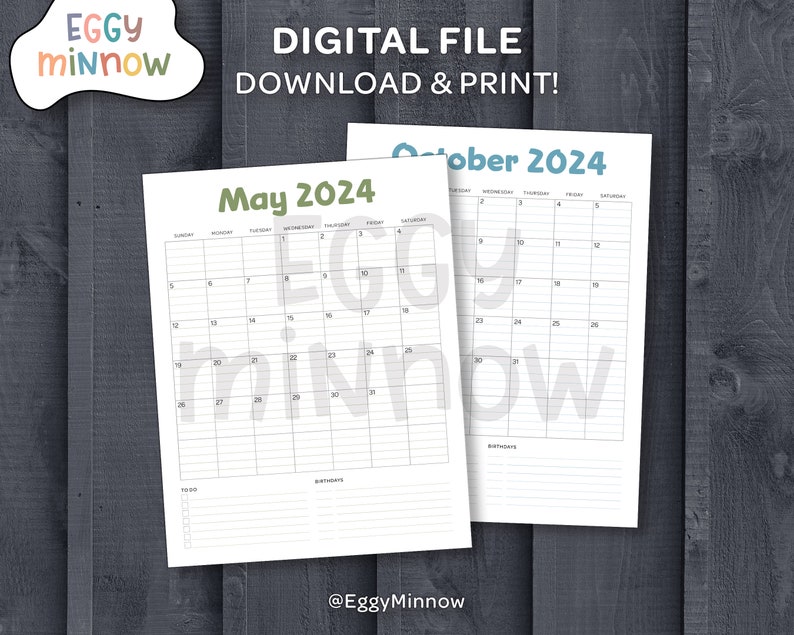 2024 Lined Monthly Calendar Printable 2024 Calendar 8.5x11 Vertical ... 2024 Lined Monthly Calendar Printable 2024 Calendar 8.5x11 Vertical ...