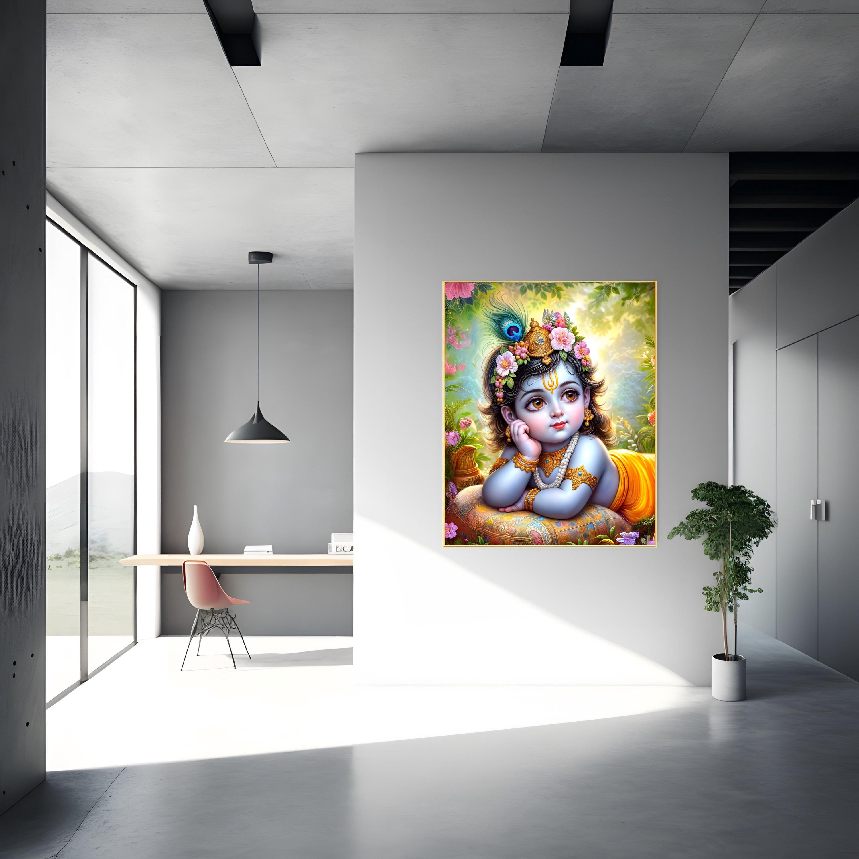 Divine Shri Krishna Wall Art – Spiritual Canvas & Photo Print for ...
