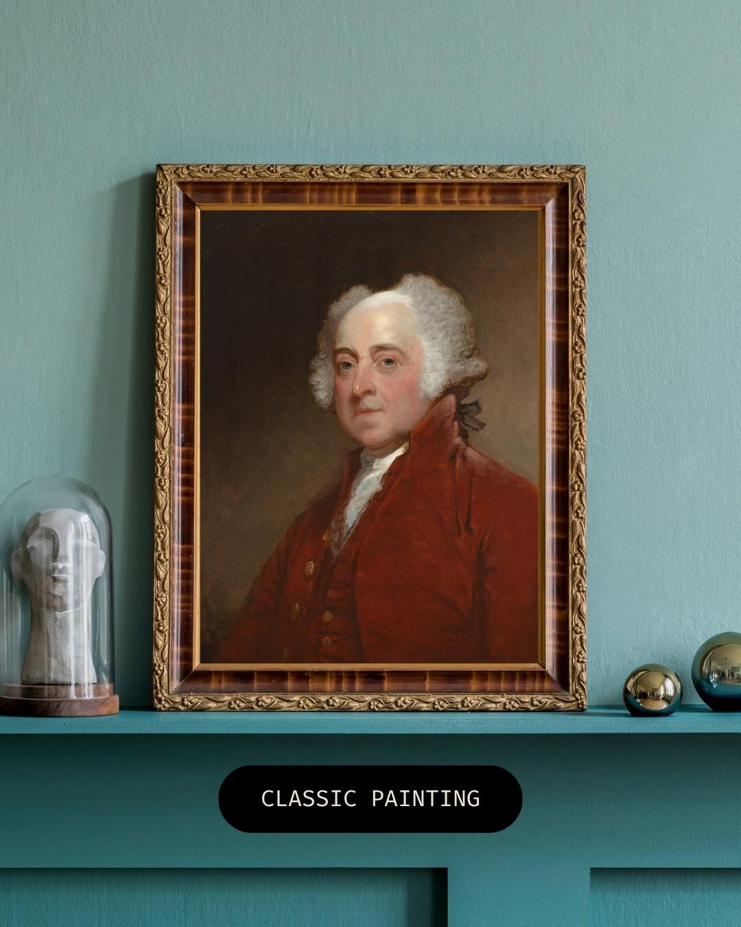 John Adams Portrait – Gilbert Stuart Art Print | Founding Father Wall ...