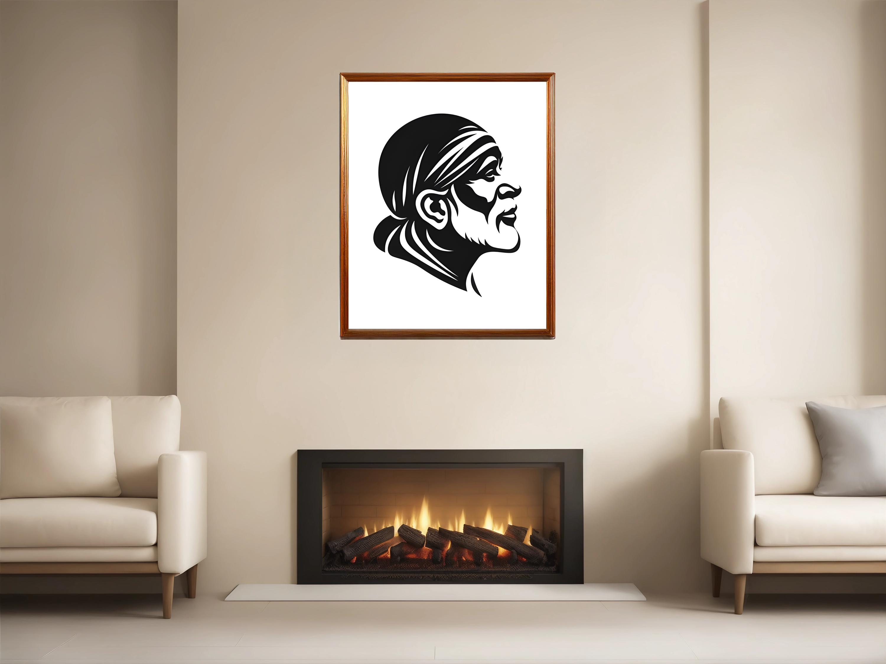SAI BABA Timeless Blessings – Black and White Sai Baba Art Print - Etsy