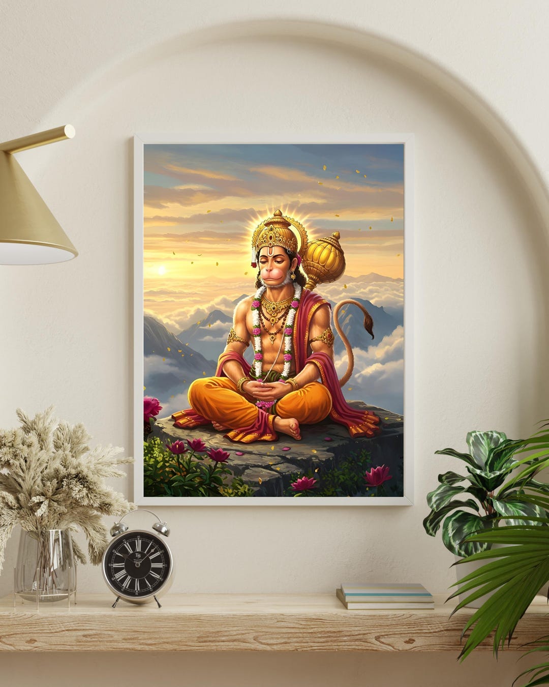 Shri Hanuman Ji Wall Art | Bajrang Bali Poster | Hindu God Canvas ...
