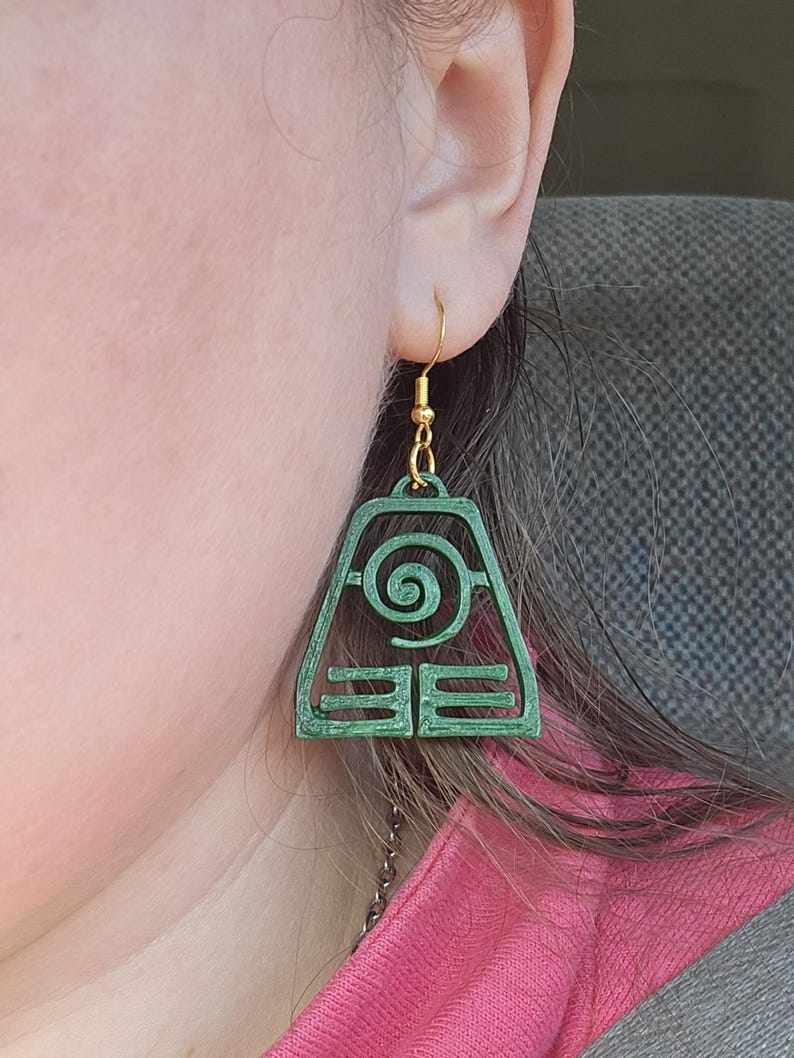 ATLA Symbol Earrings, Elements Earth Fire Water Air Symbol Earrings ...