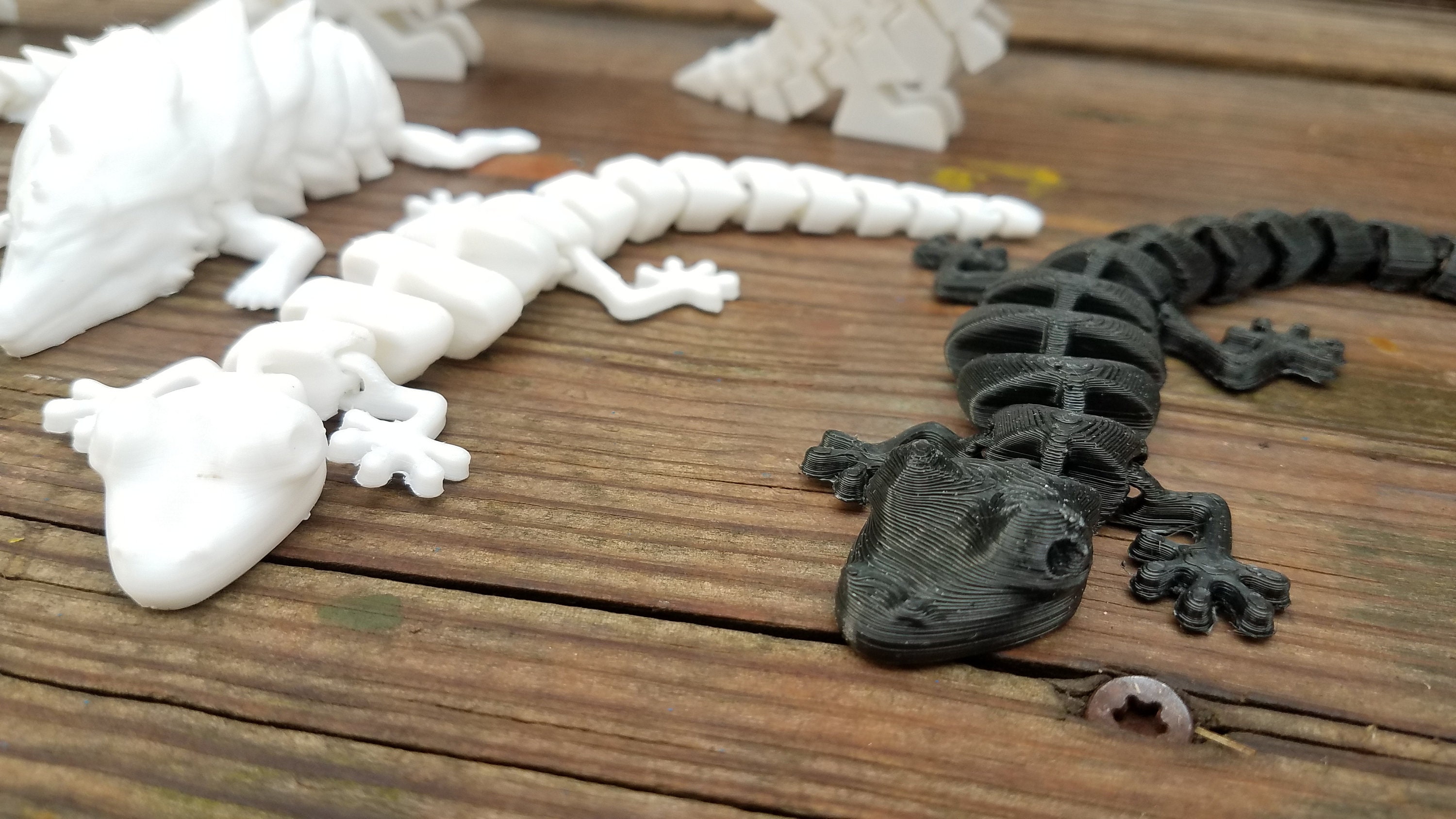 3D Printed Articulated Gecko, 3D Printed Flexible Lizard, 3D Printed ...